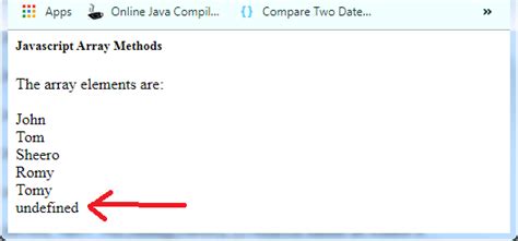 Javascript Array Values Method Online Tutorials Library List