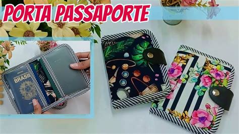 Como Fazer Porta Passaporte Fácil Com 2 Bolsos Costura Iniciantes Com Carrossel Da Arte Youtube