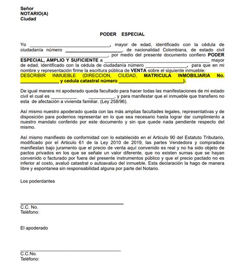 Como Se Llena Una Carta Poder Simple Para Imprimir