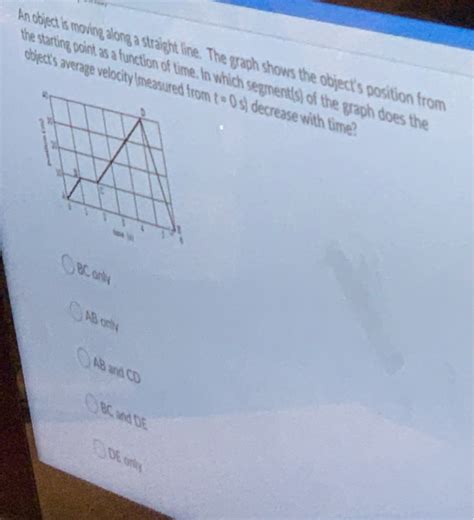 Solved An Object Is Moving Along A Straight Line The Graph