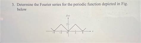 Solved 3 Determine The Fourier Series For The Periodic Chegg Com