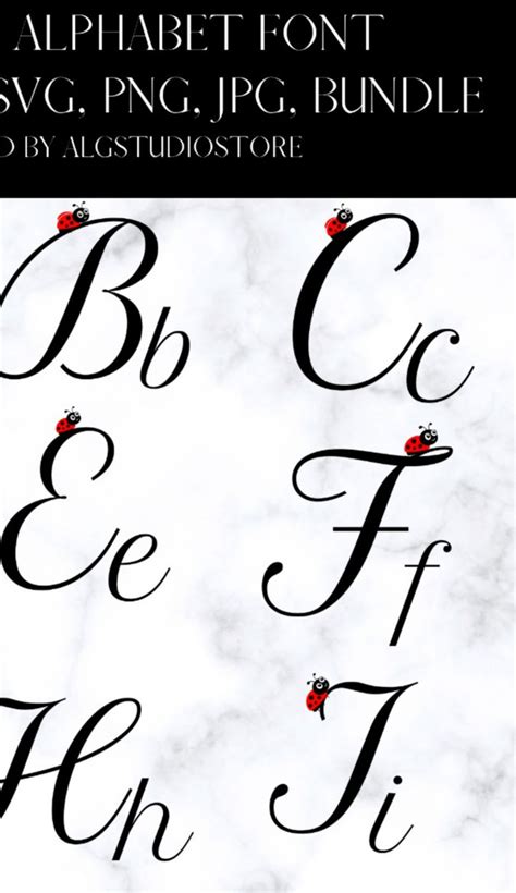 CURSIVE SCRIPT LETTER FONT MONOGRAM In Lettering Fonts Silhouette Design Files