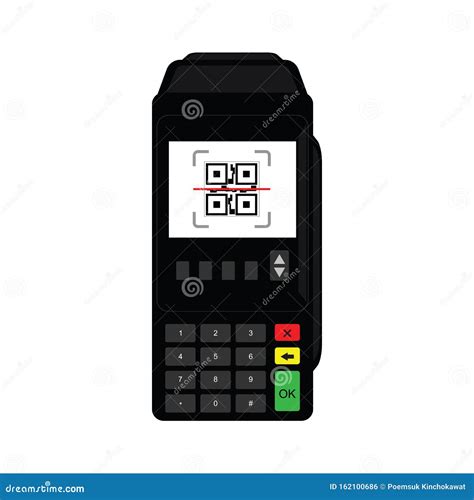 QR Code Scan On POS Terminal Stock Vector Illustration Of Credit Ecommerce