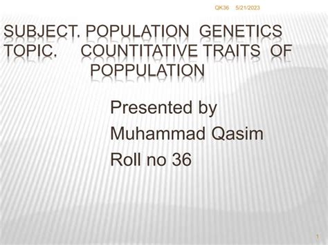 Poppulation Genetics 5thpptx Poppulation Genetics 5thpptx