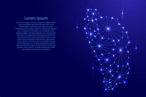 도미니카 다각형 모자이크 라인 네트워크 광선 및 벡터 일러스트 레이 션의 공간 별의 지도 0명에 대한 스톡 벡터 아트 및 기타 이미지 Istock