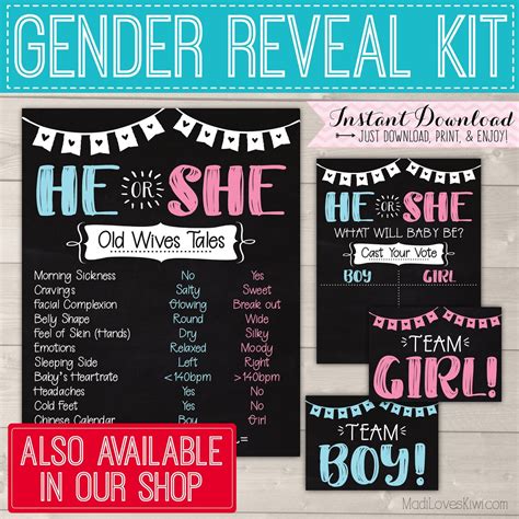 Guess Our Name Sign Gender Reveal Ideas Printable Guessing Etsy