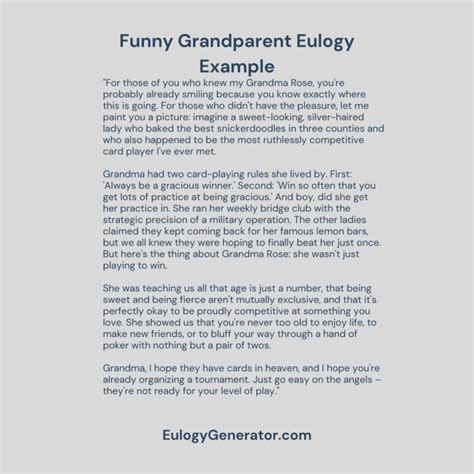 6 Grandparent Eulogy Examples Eulogies By Jen