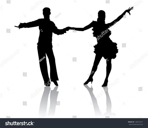 A Couple In Costumes Dancing Latin Dances Stock Vector Illustration 146015471 Shutterstock