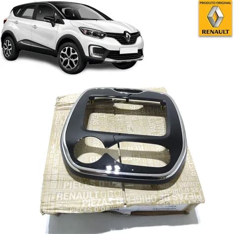Moldura Central Multimidia Cromada Renault Captur 2017 2019 Frete Grátis