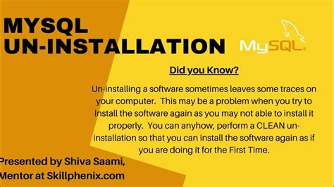 Uninstalling Mysql Clean Uninstalling Mysql Windows 10 Windows 11