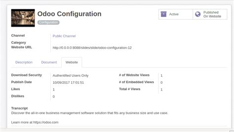 Odoo Slides Module