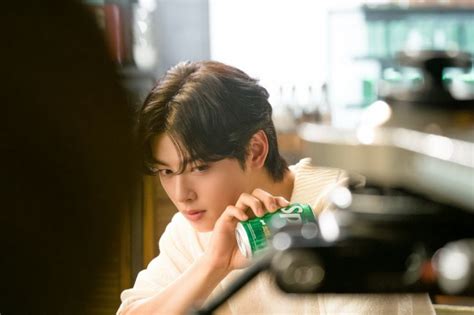 더쿠 스프라이트 차은우와 함께한 광고 촬영 비하인드 현장 공개