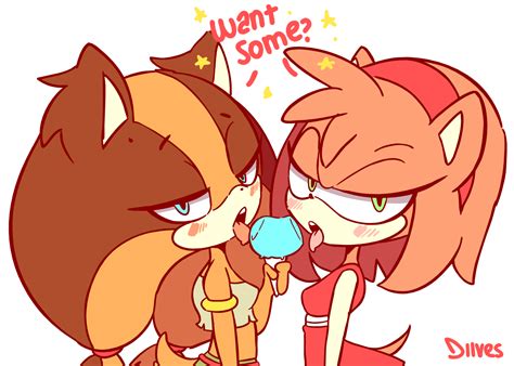 Rule 34 2girls Amy Rose Amy Rose Boom Animated Anthro Blush Breasts