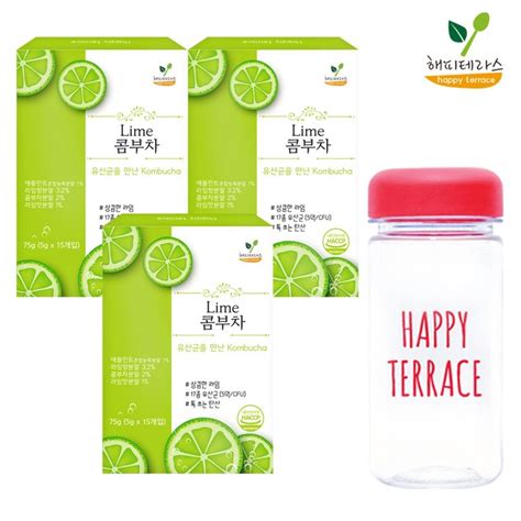 해피테라스 콤부차 라임 3박스 전용 보틀 홈플러스 택배배송