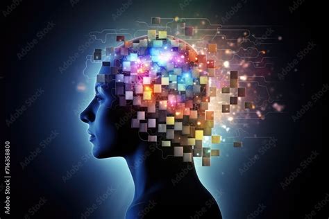 Vivid Neuronal Brain Dots Connecting Through Synapses Self Awareness Spike Timing Dependent