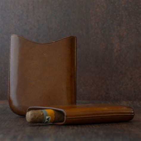Mid Tan Leather Cigar Case Bentleys London