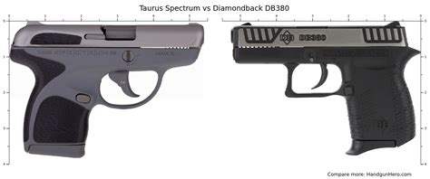Taurus Spectrum Vs Diamondback Db380 Size Comparison Handgun Hero
