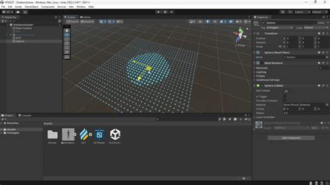 dots grid 3d grid and mesh space unity visual effect graph link