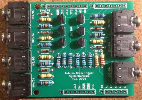 Arduino Drum Trigger To MIDI Shield PCB Build Guide Simple DIY Electronic Music Projects