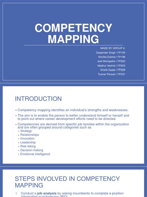 Competency Mapping Pdf Competence Human Resources Employment