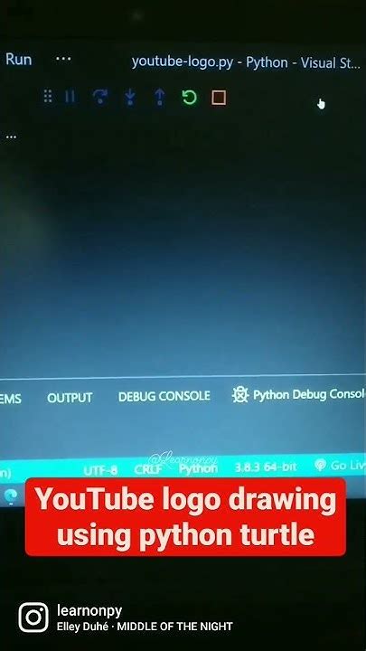 Youtube Logo Drawing Using Python Turtle Python Turtle Coding Video Learnonpy Youtube