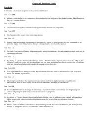 Test Bank Ch12 Chapter 12 Power And Politics True False 1 Power Is