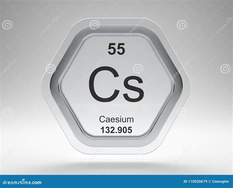 Caesium Symbol Hexagon Frame Stock Illustration Illustration Of
