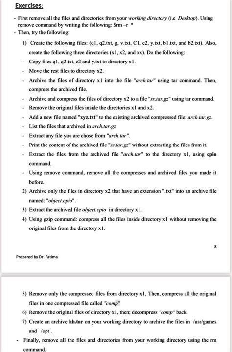 Solved Please Solve The Question In Linux Exercises First Remove All The Files And