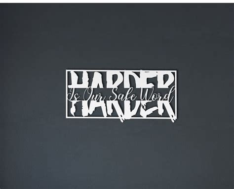 Naughty Sign Sex Room Sign Metal Harder Is Our Safe Word Above Bed Decor Spouse T Naughty