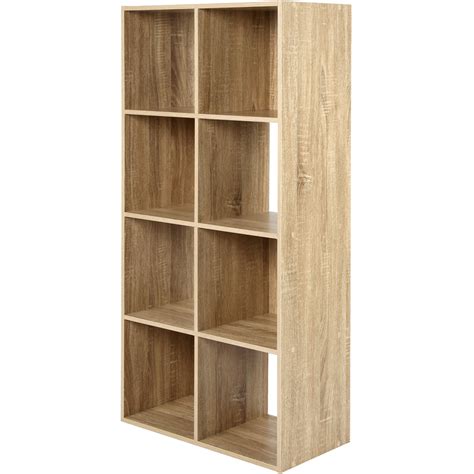 Jane 8 Shelf Oak Cube Storage Unit Homebase