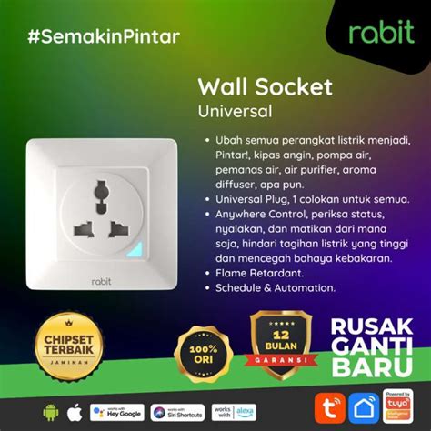 Promo Rabit Smart Wall Socket Colokan Listrik Pintar Diskon 23 Di Seller Pedalis Store
