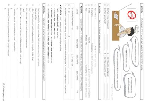 47 Conditionals I Wish If Only English Esl Worksheets Pd…