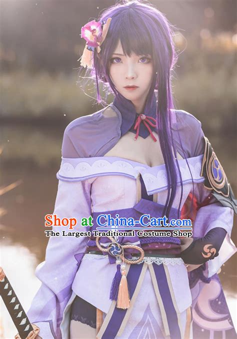 Genshin Impact Cosplay Raiden Shogun Ei Raiden Shogun Human Form Cosplay Set
