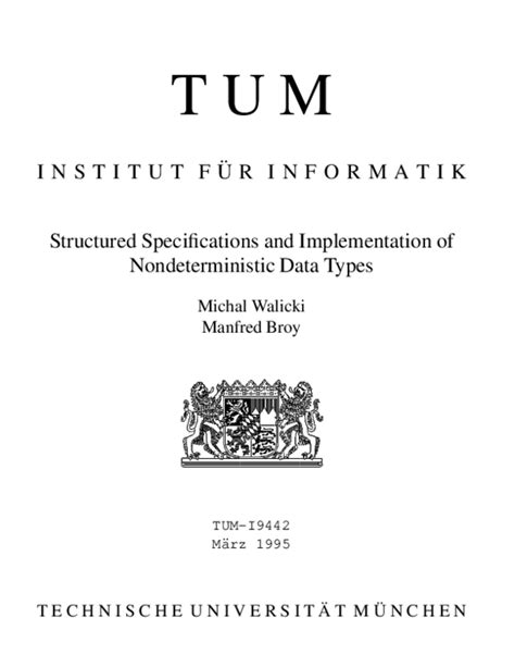 Pdf Structured Specifications And Implementation Of Nondeterministic Data Types
