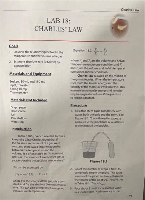 Solved Silicon Valley Highschool Lab 18 Charles Law In