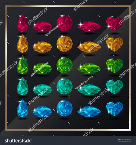 Ruby Daimond Water Drop Oval Circle Stock Vector Royalty Free 766347010