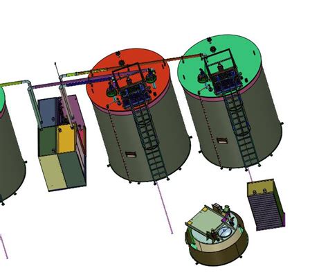 具有多级消泡功能的化学液储存站 STEP 模型图纸下载 懒石网