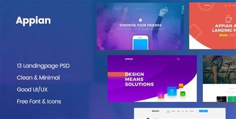 Appian Landing Page Psd Template Psd Templates Landing Page Templates