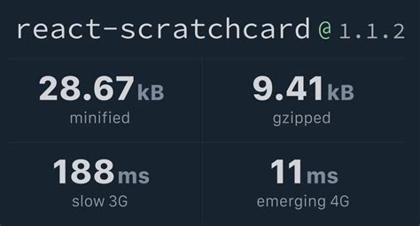 React Scratchcard Bundlephobia