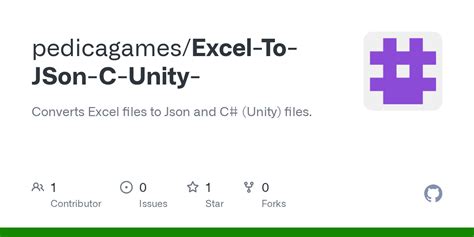 Github Pedicagamesexcel To Json C Unity Converts Excel Files To