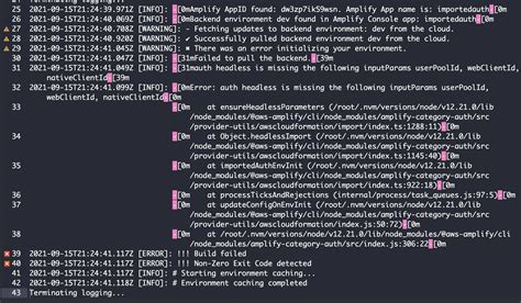 Hosting With Imported Cognito Auth Fails To Build The Backend · Issue 2269 · Aws Amplify