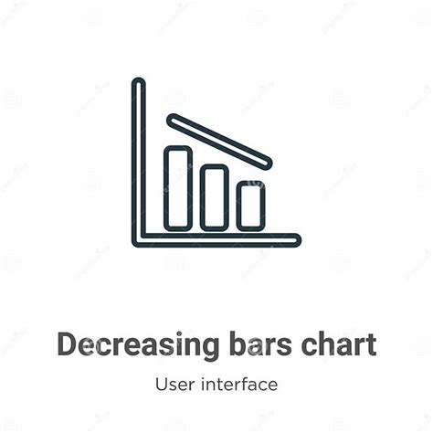 Decreasing Bars Chart Outline Vector Icon Thin Line Black Decreasing Bars Chart Icon Flat