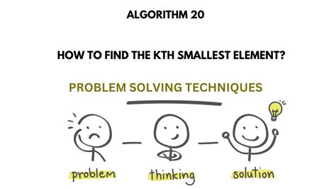 Algo 20 Algorithm To Find The Kth Smallest Element In Unordered Array Problem Solving