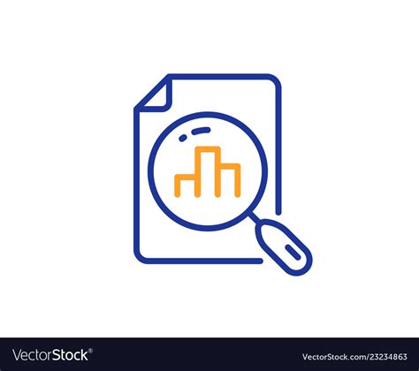 Analytics Graph Line Icon Column Chart Sign Vector Image