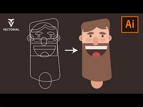 Flat CHARACTER DESIGN In Adobe Illustrator STEP BY STEP Drawing Tutorial For Beginn Vector