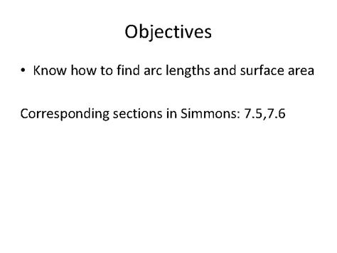 Lecture Arc Length Surface Area Partial Fractions