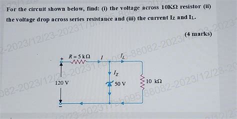 Solved For The Circuit Shown Below Find I The Voltage