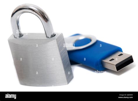 Usb Disk Security Concept Isolated On A White Background Stock Photo Alamy