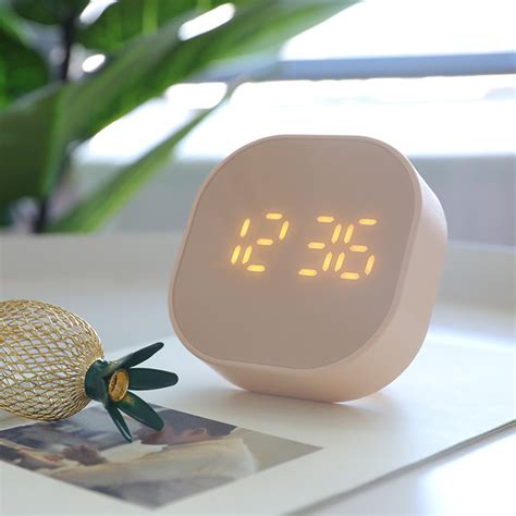 Timing Smart Small Alarm Clock Square Mini Cartoon Simple Digital Clock Luminous Electronic