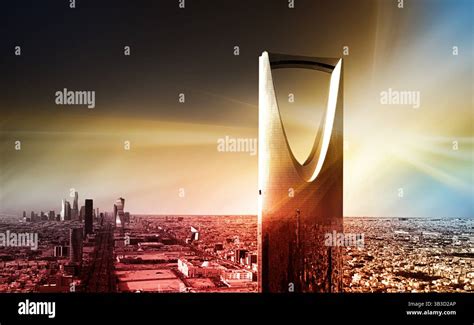 Kingdom Centre At Sunset In Riyadh Saudi Arabia Kingdom Tower Riyadh